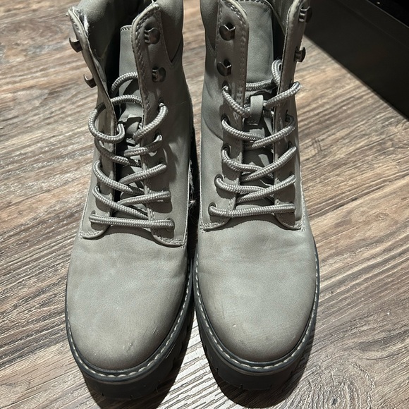 cristen | Shoes | Stylish Gray Combat Boots For Women | Poshmark